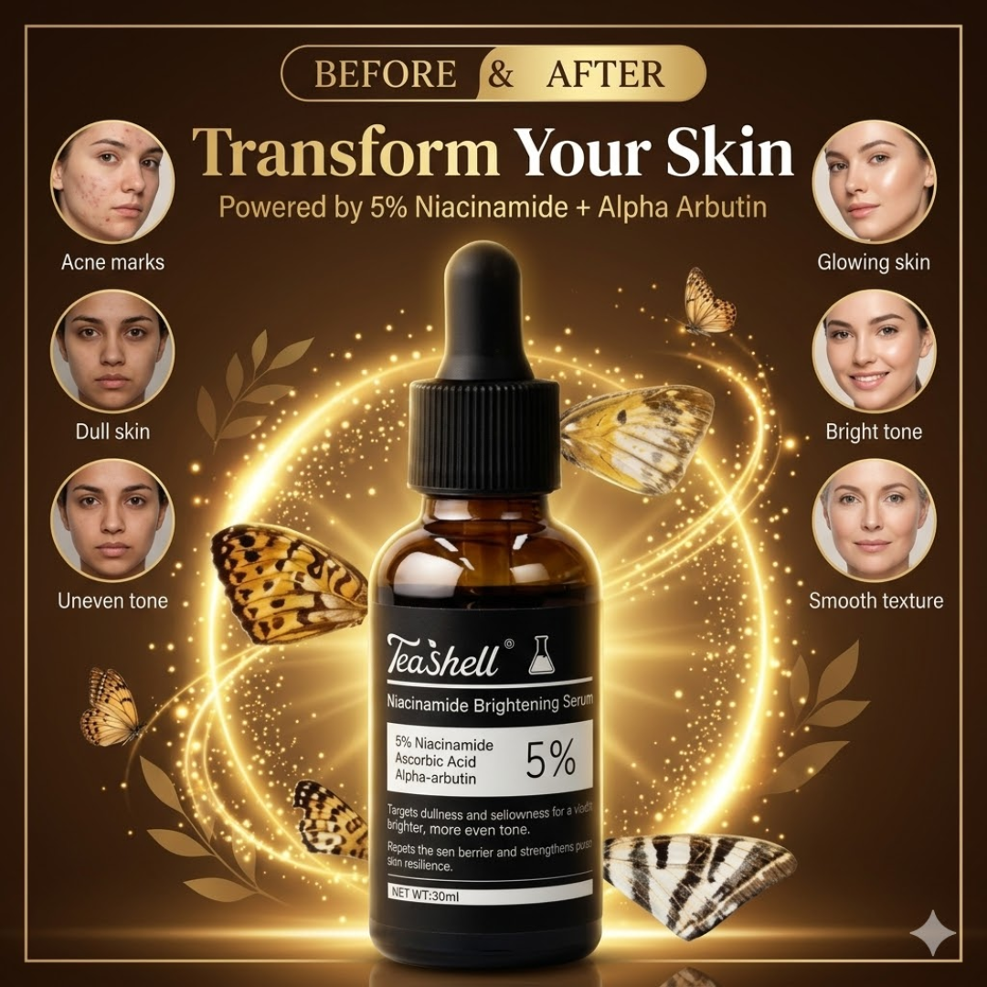 Teashell Niacinamide Brightening Serum | Fade Dark Spots, Acne Marks ...